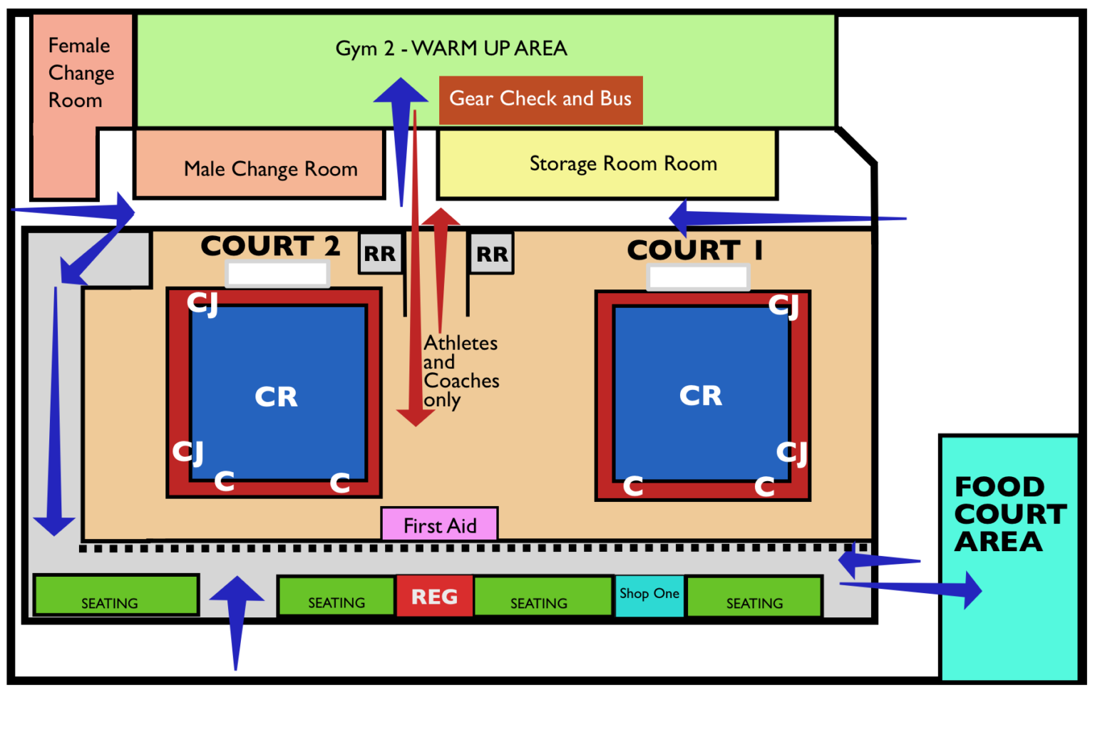 Venue Layout – Budo South Martial Arts